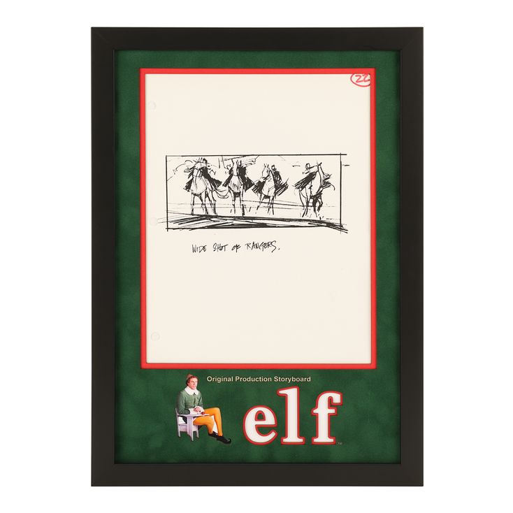 Production-Used Storyboard - Wide Shot of Rangers | ELF (2003)