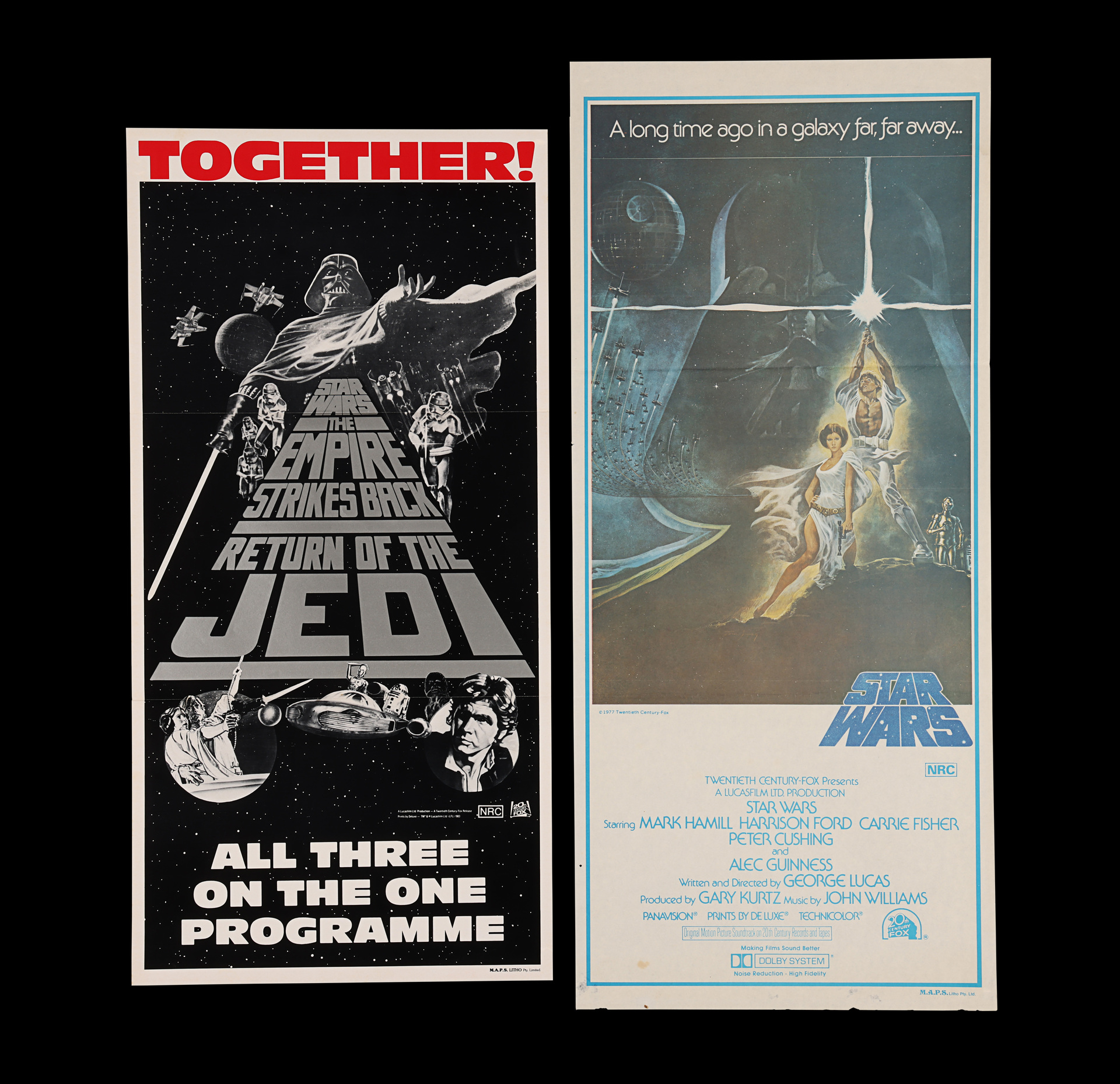 Lot #467 - STAR WARS (1977) AND STAR WARS TRIPLE BILL (1983) - Two ...
