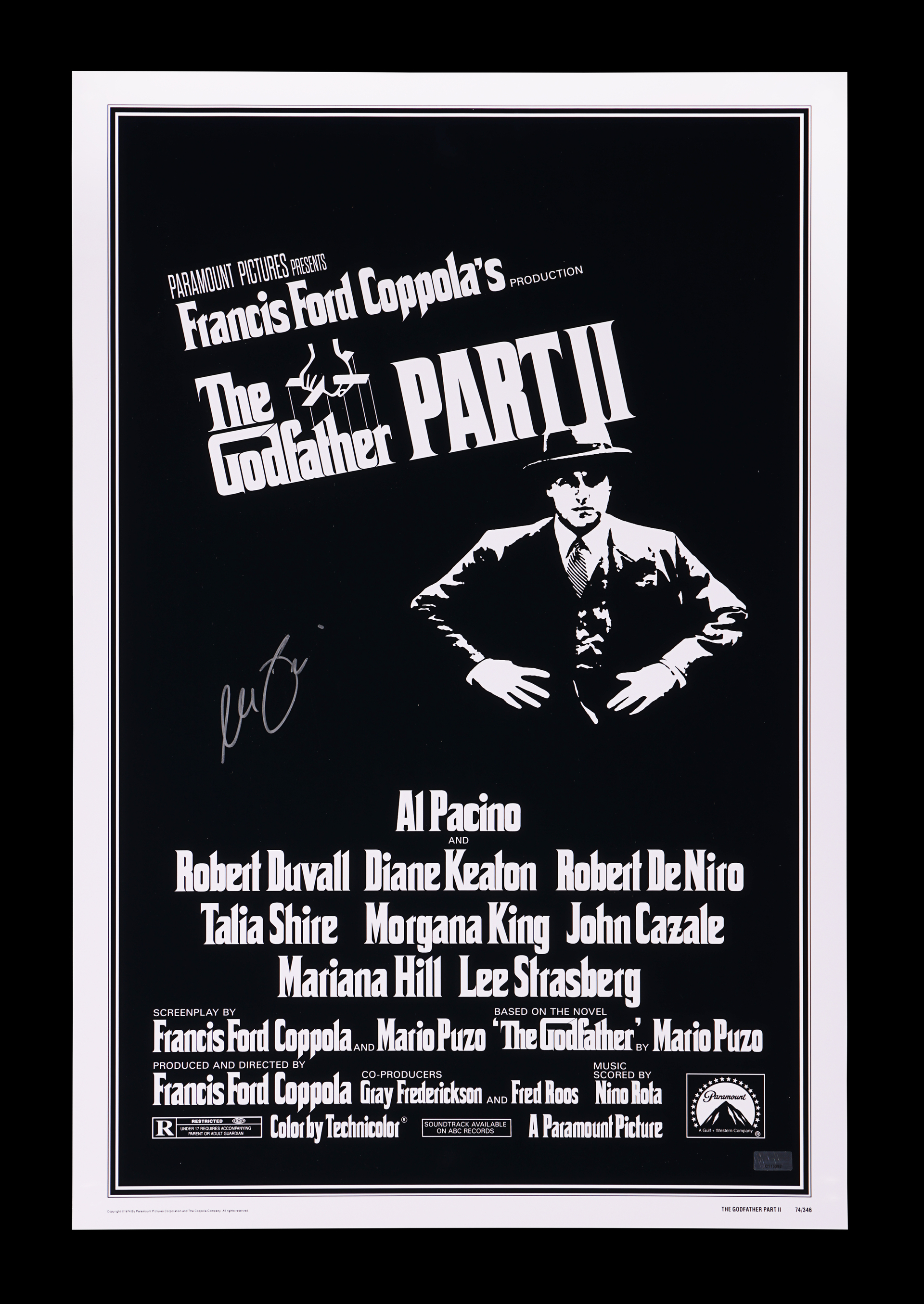 Lot #310 - THE GODFATHER PART II (1974) - Al Pacino Autographed Poster ...