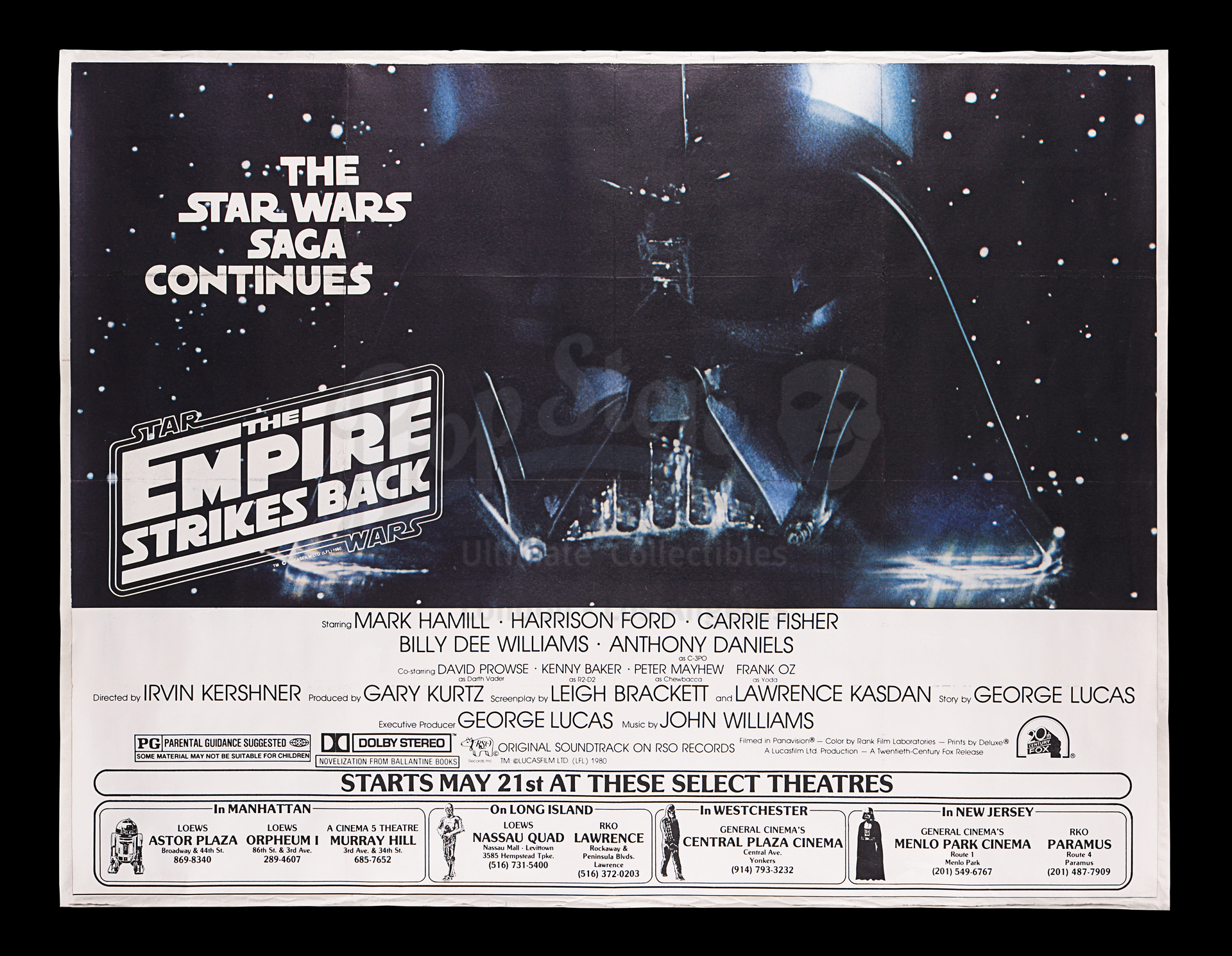 Lot #499 - STAR WARS: EP V - THE EMPIRE STRIKES BACK (1980) - US New York Subway Advance Style, 1980