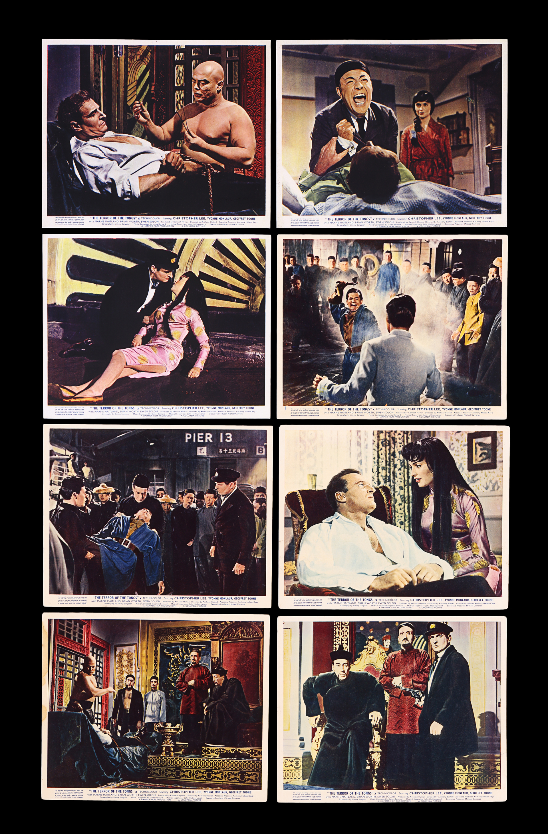 Lot #540 - THE TERROR OF THE TONGS (1960) - Set of Eight British Front ...