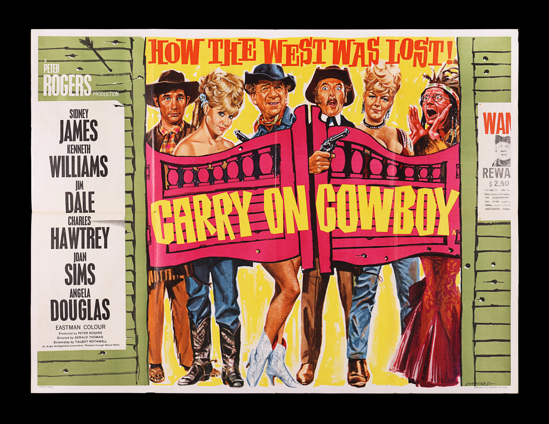 Lot #265 - CARRY ON COWBOY (1965) - UK Quad - Style B, 1965