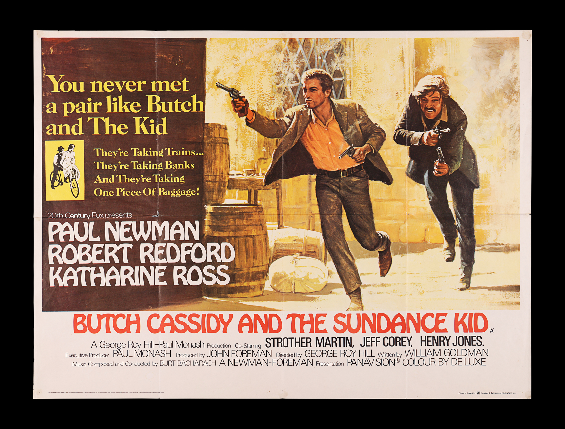 Lot #261 - BUTCH CASSIDY AND THE SUNDANCE KID (1969) - UK Quad, 1969