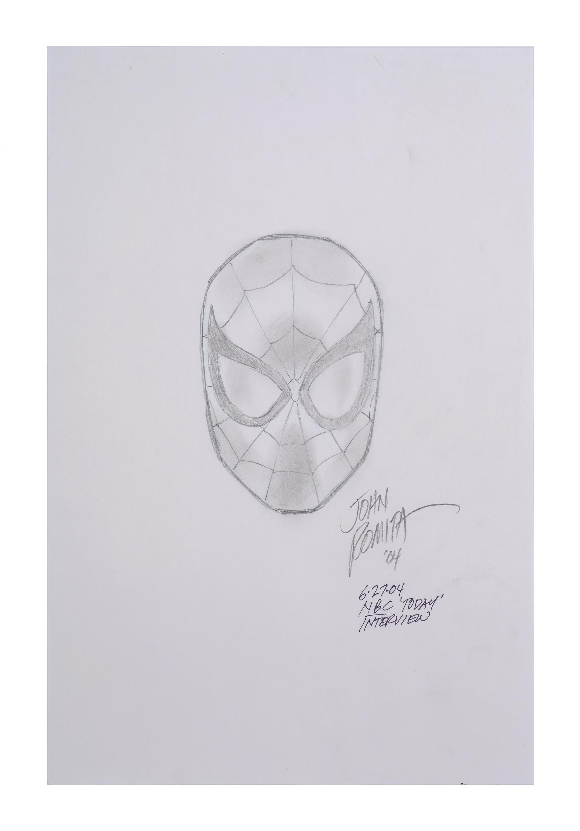 Lot # 1608: Spider-Man 2 (2004) - Hand-Drawn John Romita, Sr. Spider ...