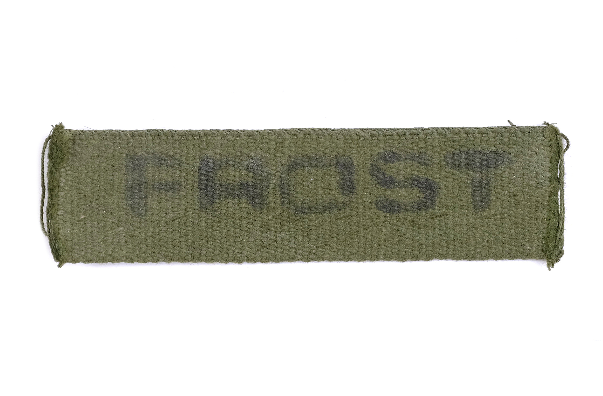 Lot # 14: Aliens (1986) - Pvt. Frost's (Ricco Ross) USCM Name Tag