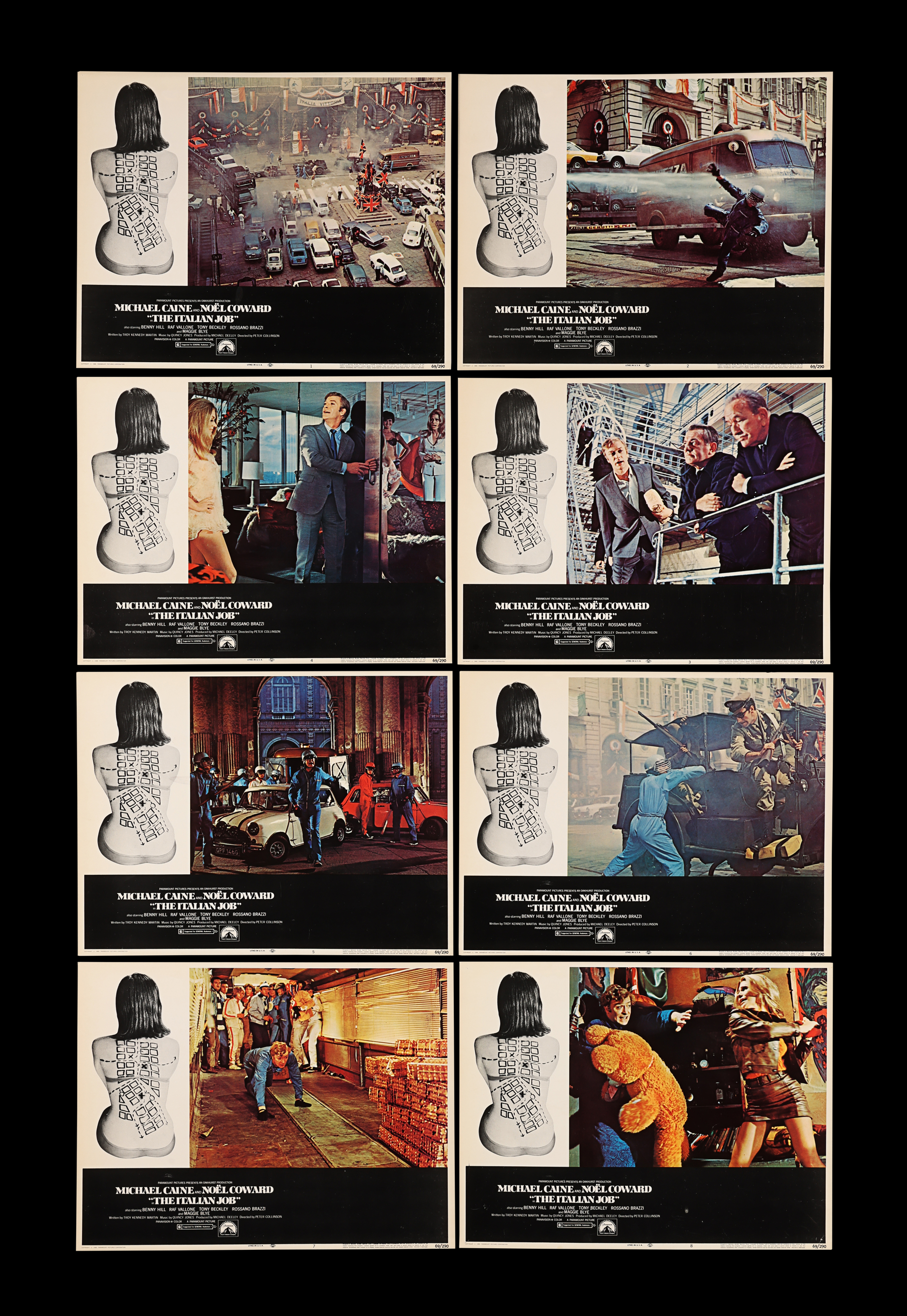 Lot #337 - THE ITALIAN JOB (1969) - Complete Set of Eight US Lobby ...