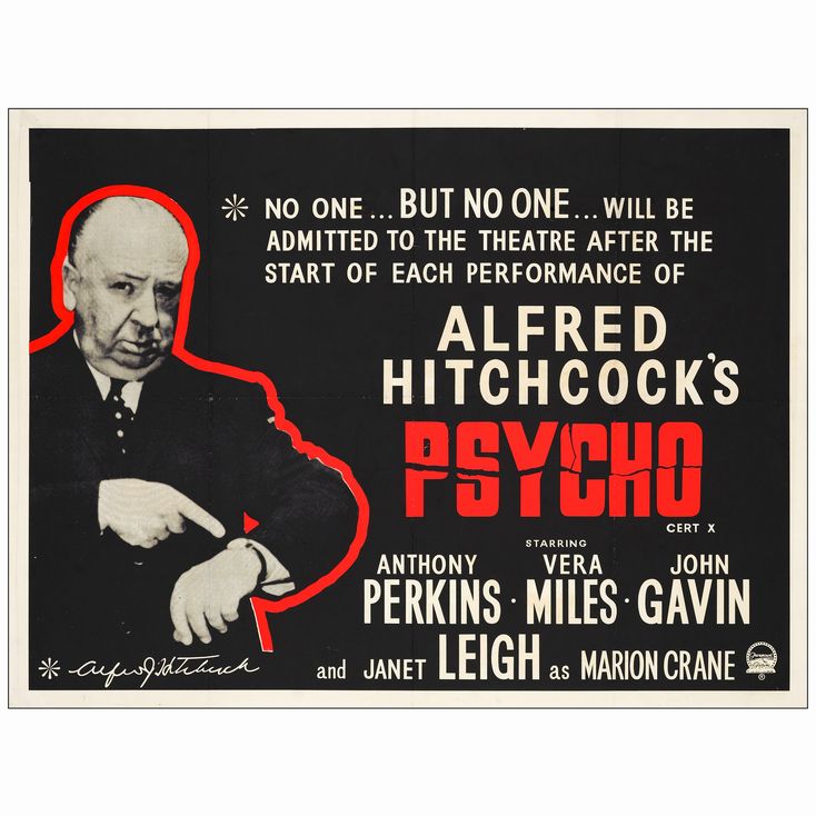 312. PSYCHO (1960) British Quad (30 x 40) Style B Very Fine on Linen ...
