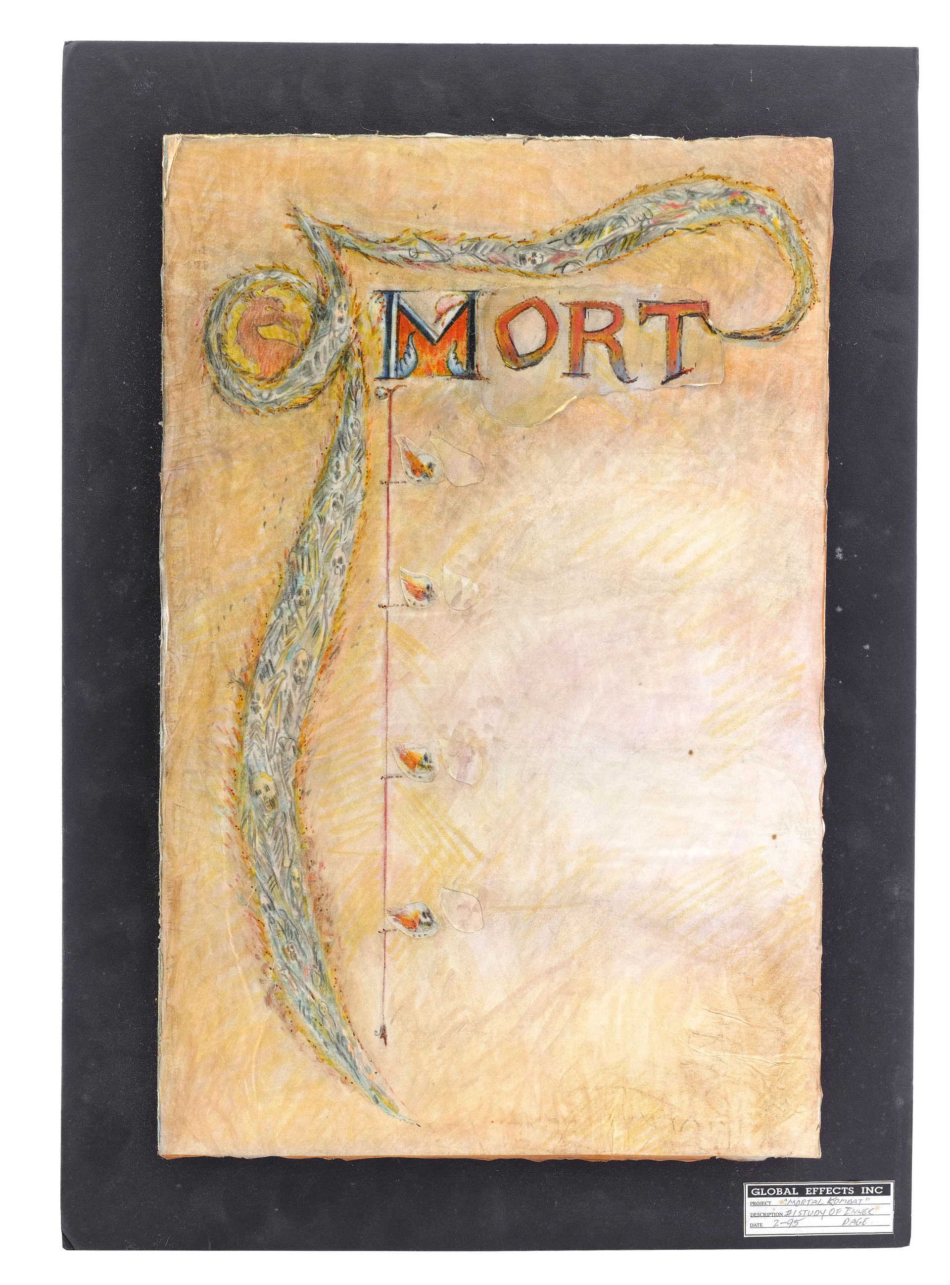 Lot # 993: Mortal Kombat (1995) - Hand-Drawn Mortal Kombat Book Inner ...