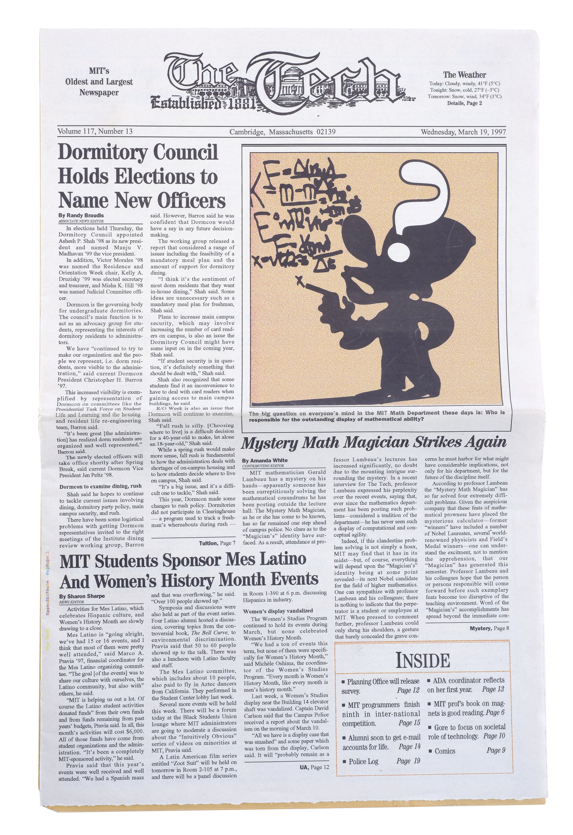 Lot # 784: Good Will Hunting (1997) - Mystery Math Magician Newspaper