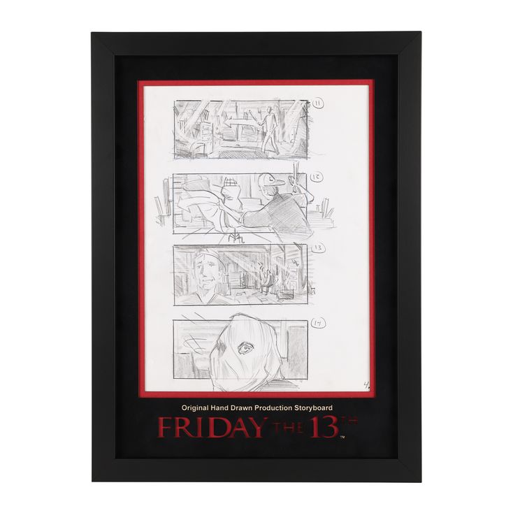 Hand-drawn Doug Brode Storyboard Donnie Meets Jason | FRIDAY THE 13TH ...