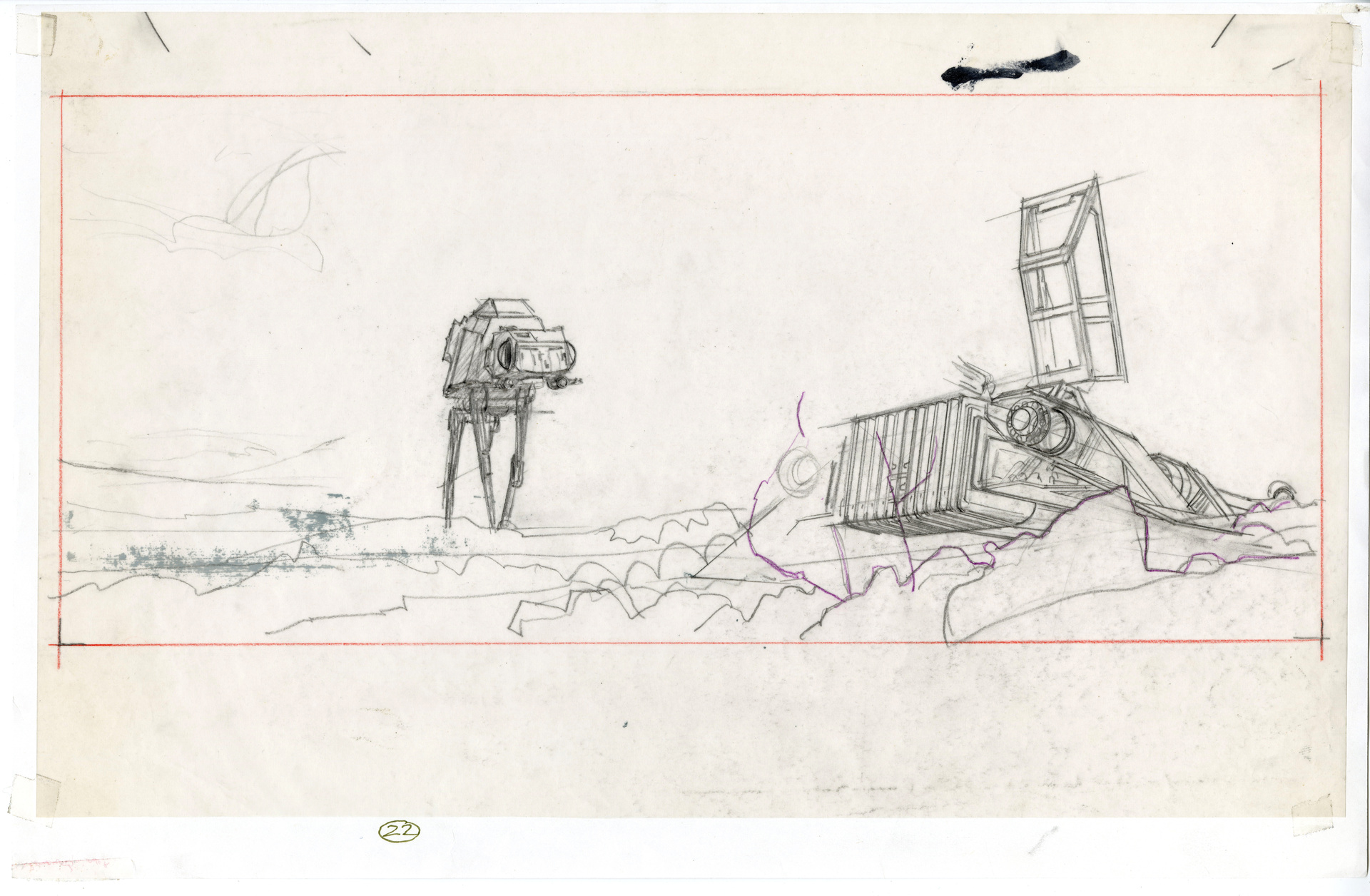 Lot # 400: Star Wars: The Empire Strikes Back (1980) - Hand-Drawn Ralph ...