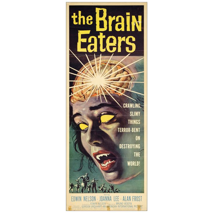 Lot # 699: THE BRAIN EATERS - Insert (14 x 36 ); Fine Folded