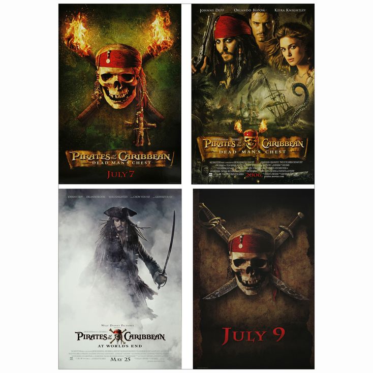 531: One Sheets (4) (27 x 40 ); Near Mint Rolled ### PIRATES OF THE ...