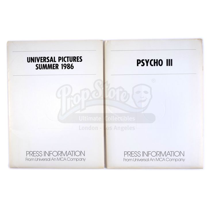 Press Kits | PSYCHO III (1986)
