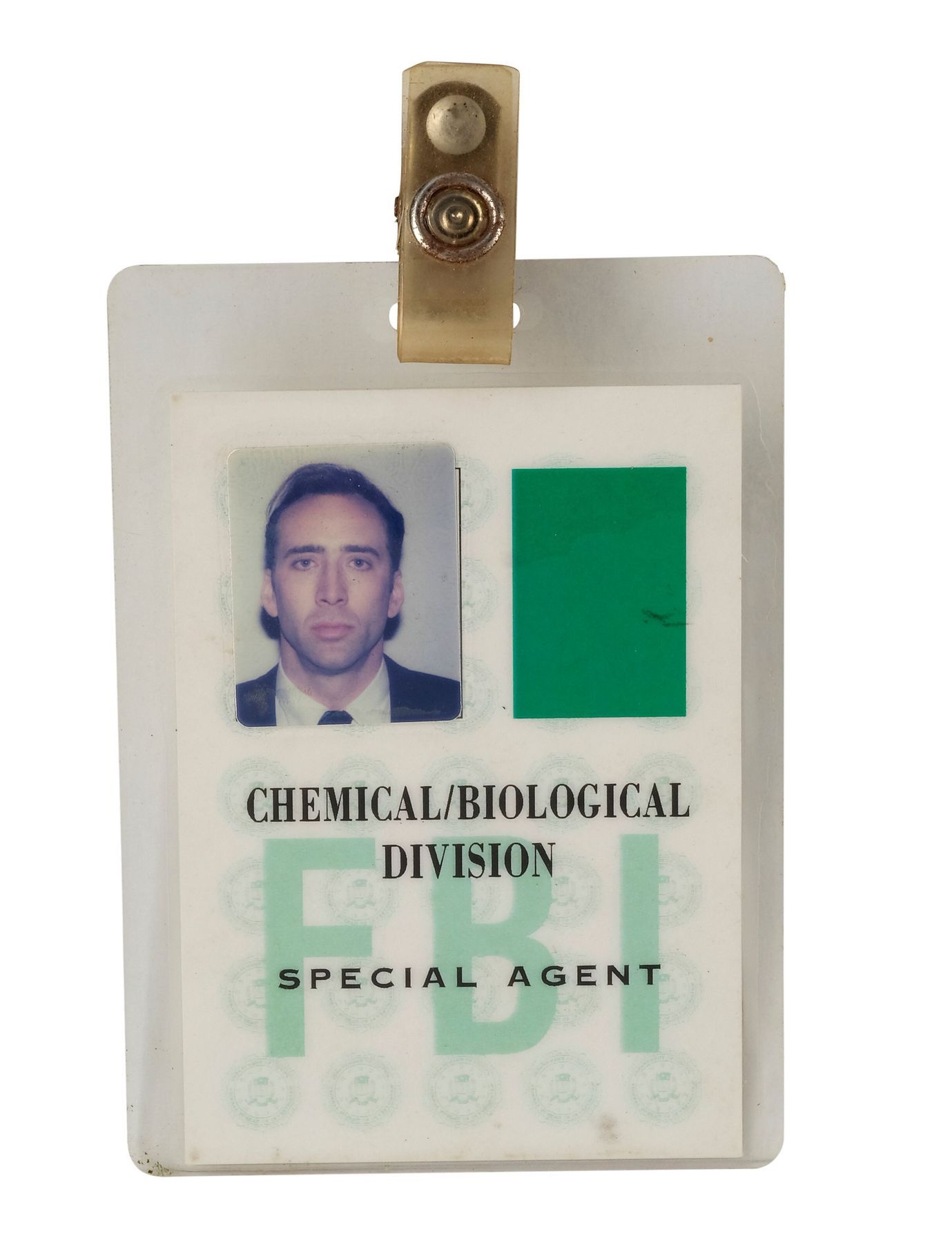 1058. Stanley Goodspeed's (Nicolas Cage) Clip-On FBI ID ### THE ROCK (1996)