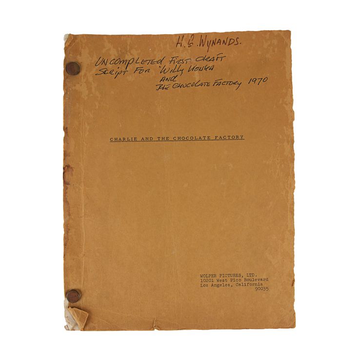 Production Script | WILLY WONKA AND THE CHOCOLATE FACTORY (1971)