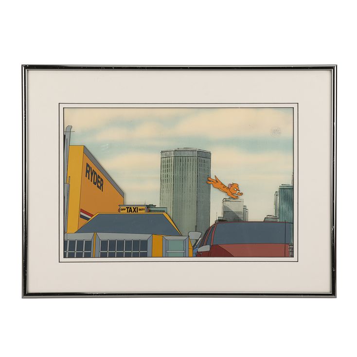 Lot 268 - Framed Original Animation Cel, 1988 | OLIVER & COMPANY (1988)