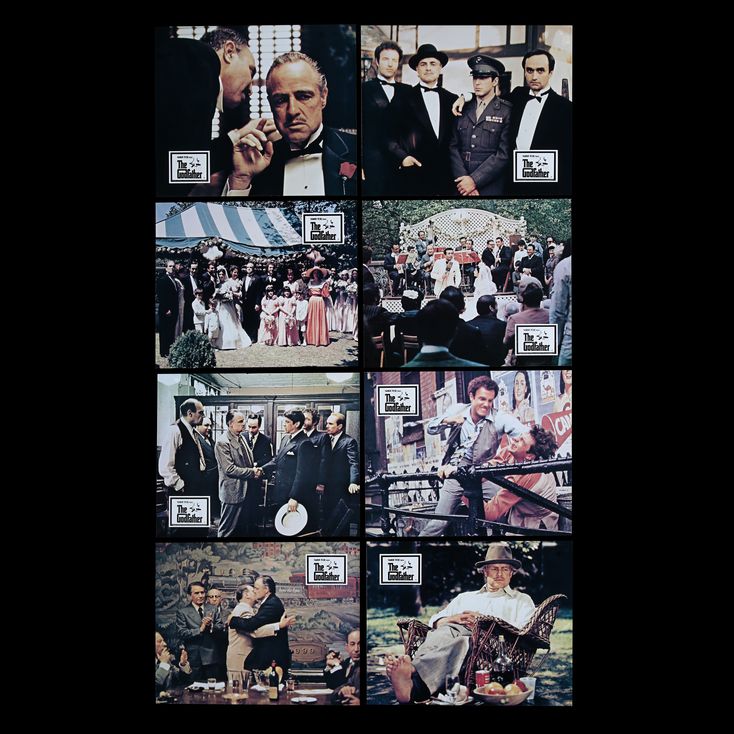 Eight British Front of House Cards, 1973 | GODFATHER, THE (1972)