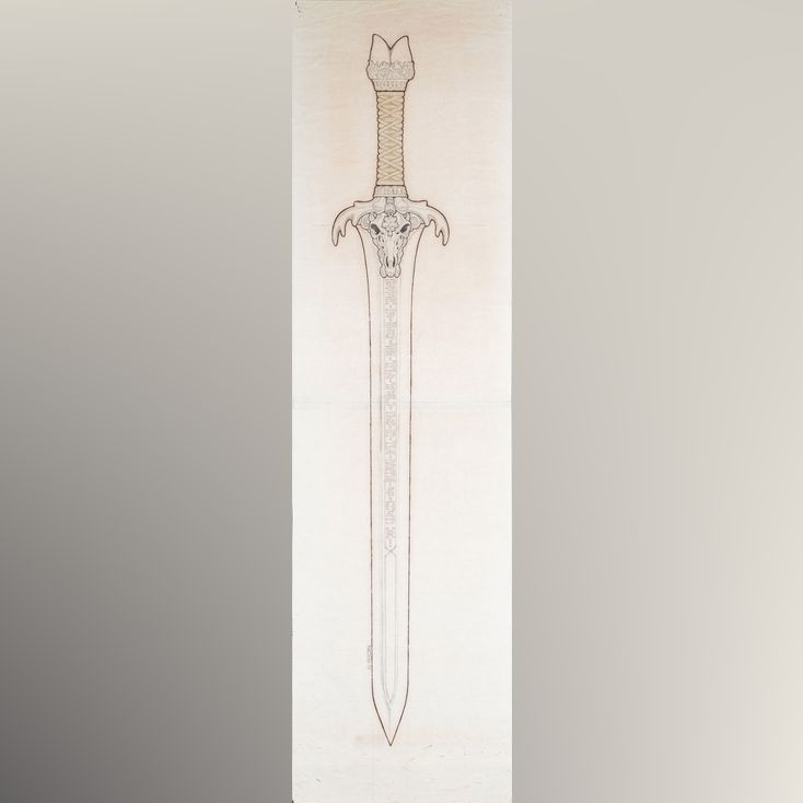 Lot 103 - Hand-Drawn Ron Cobb Fathers Sword Concept Sketch | CONAN THE ...