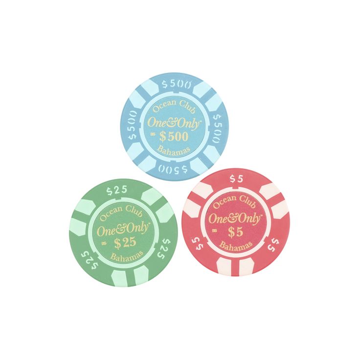 Lot 933 - Set of Three Ocean Club Chips | JAMES BOND: CASINO ROYALE (2006)