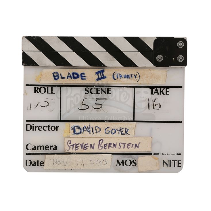 Production-Used Autographed Clapperboard | BLADE: TRINITY (2004)