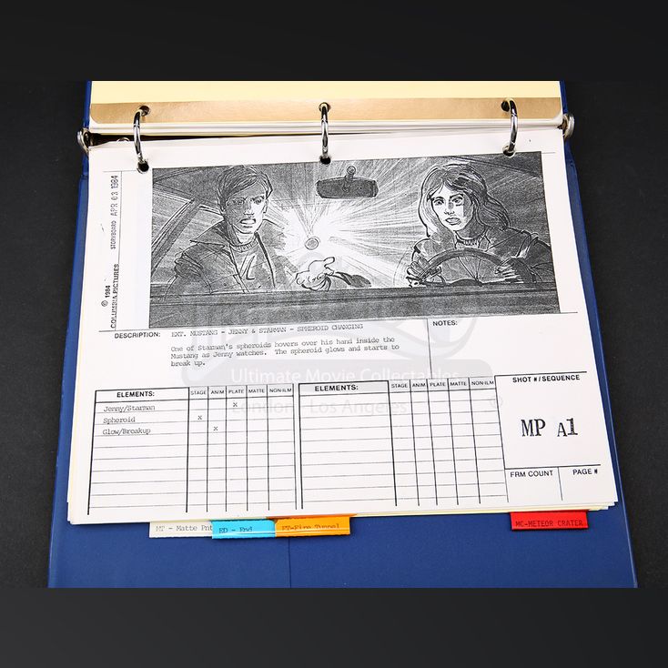 Binder of VFX Boards | STARMAN (1984)