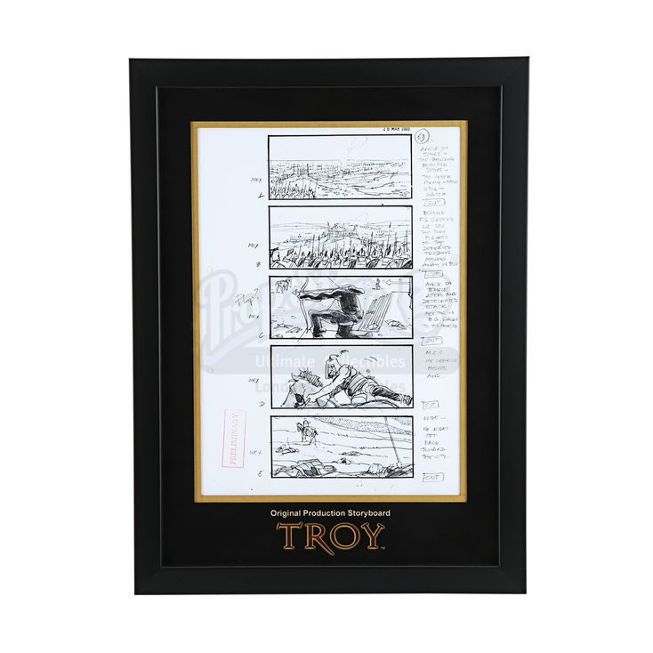 Original Production Storyboard - Hector Rides Away on His Horse | TROY ...