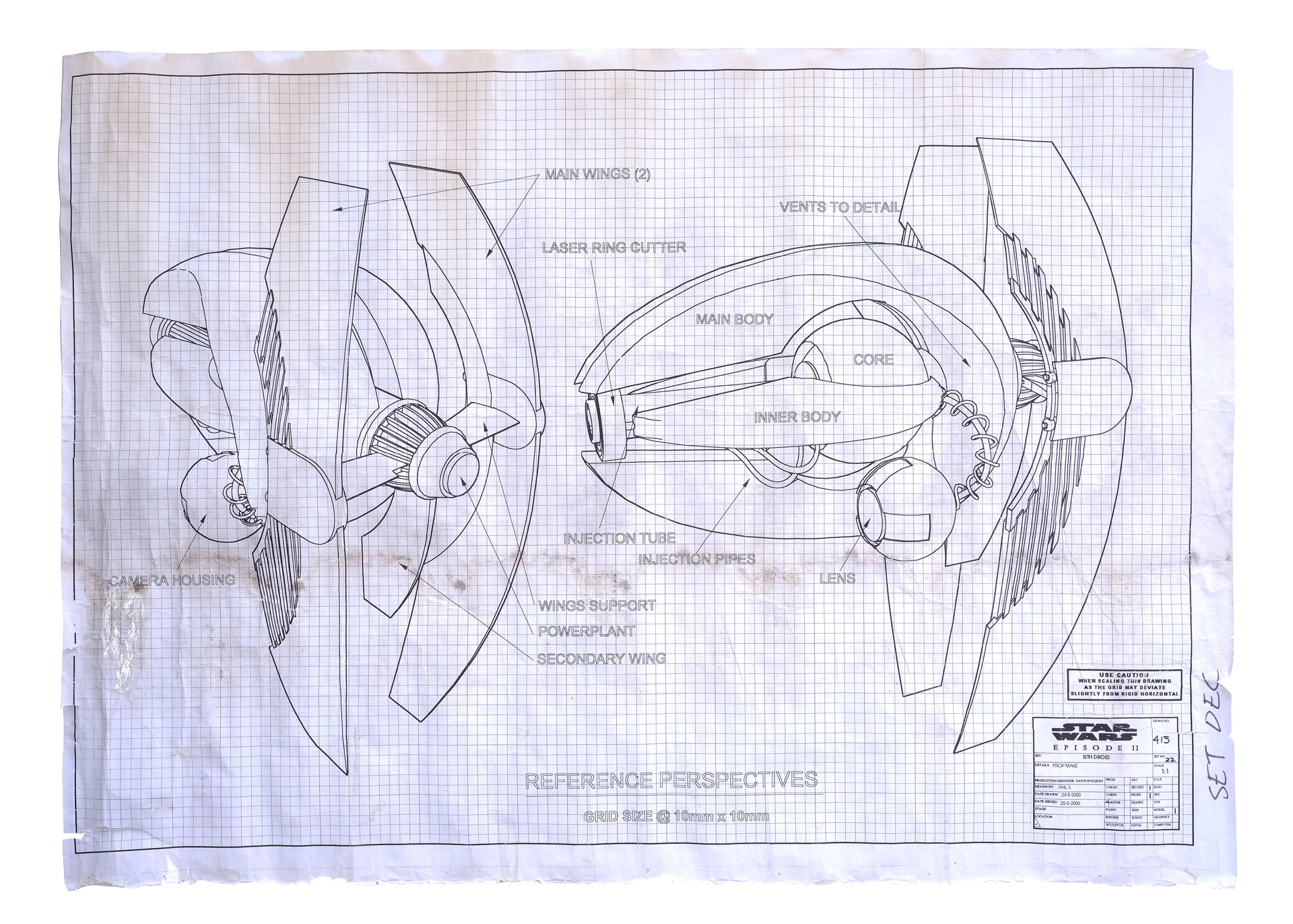 Lot # 1252: Star Wars: Attack Of The Clones (2002) - Printed Production ...