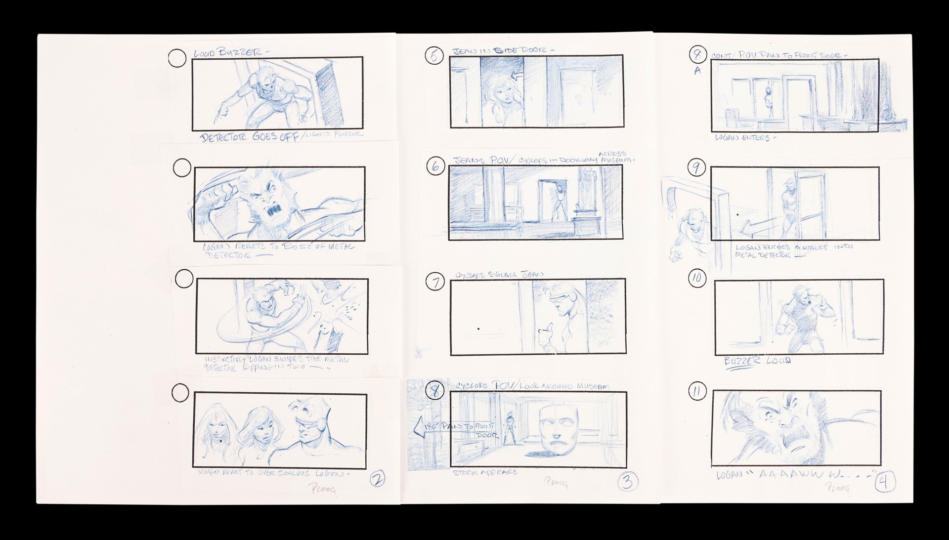 Lot # 1444: X-Men (2000) - Hand-drawn Wolverine Destroying Metal ...