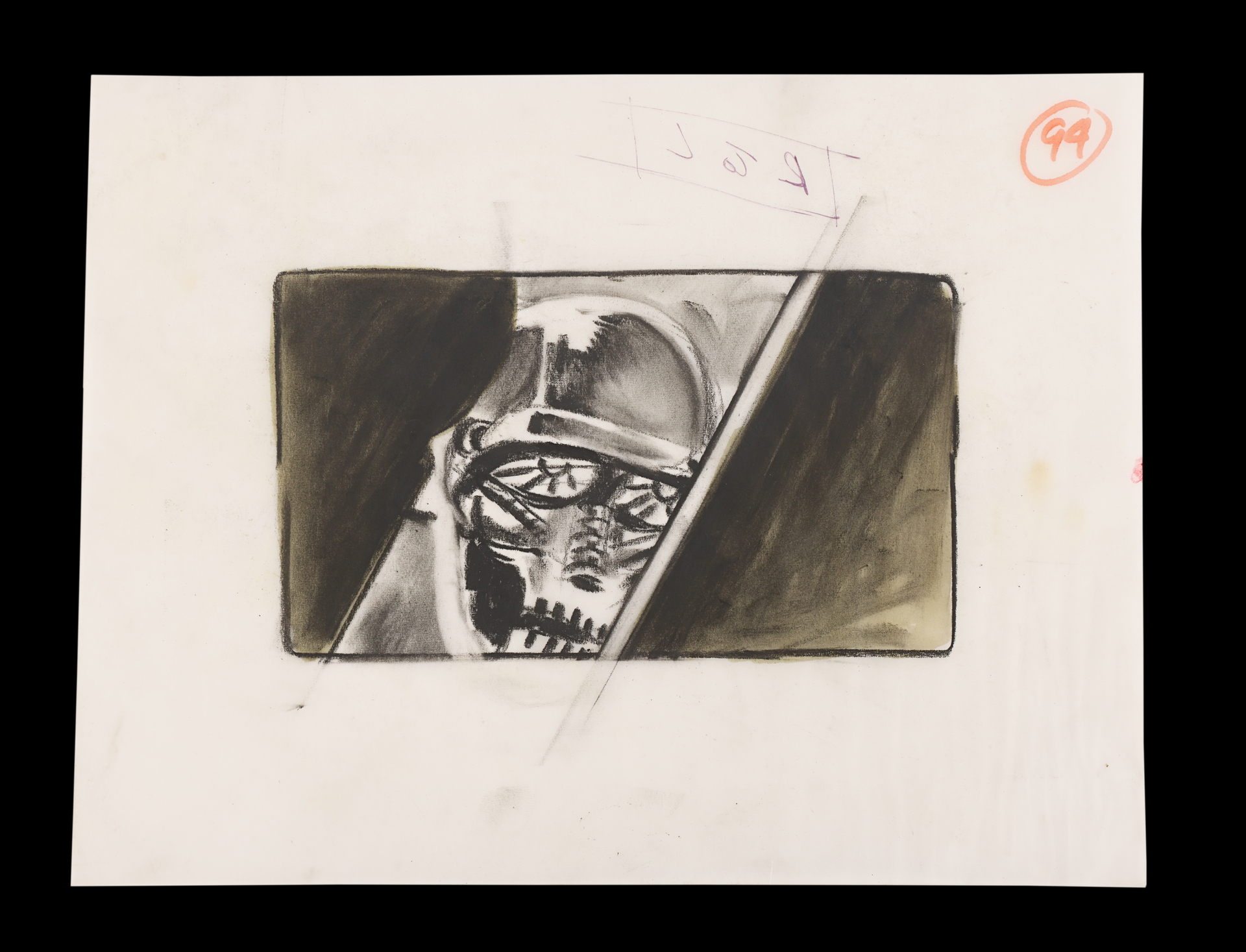 Lot # 1351: The Terminator (1984) - T-800 Head Hand-drawn Storyboard