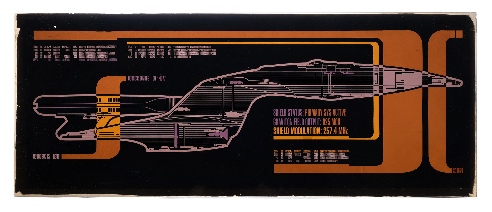 Lot # 363: Star Trek: Generations (1994) - Engineering LCARS Panel with ...