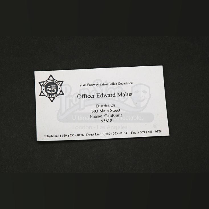 Edward Malus (Nicholas Cage) Business Card | WICKER MAN, THE (2006)