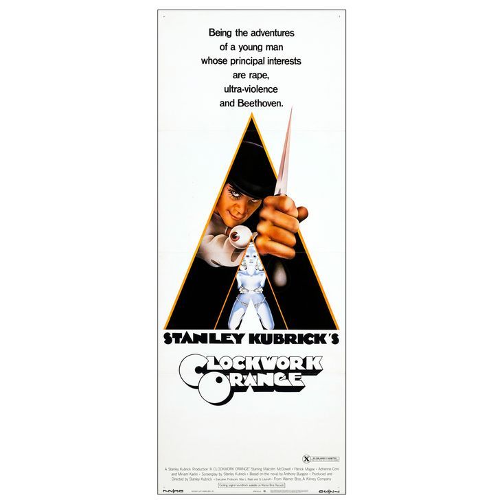 539. A CLOCKWORK ORANGE - Insert Insert (14 x 36) X-Rated Release Very ...