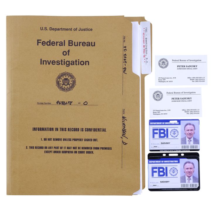 Lot 553 - Set of Peter Saduskys (Harvey Keitel) FBI Materials ...