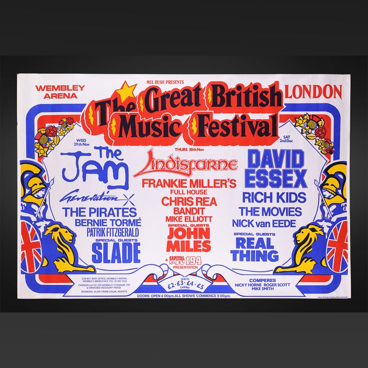 186. The Great British Music Festival Poster, 1978 ### THE JAM ...