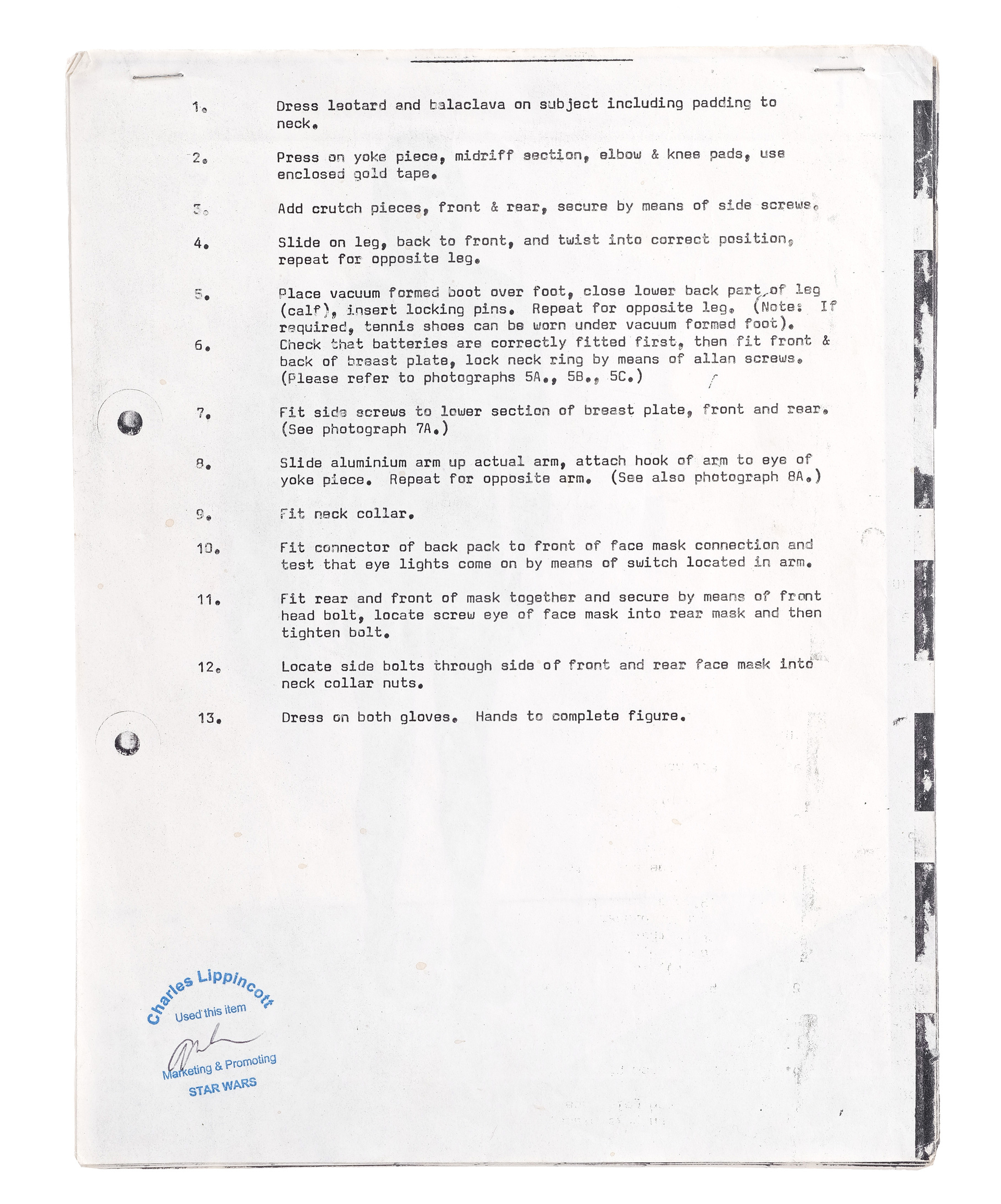 Lot # 381: Star Wars: A New Hope (1977) - Charles Lippincott Collection ...