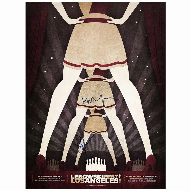 Lot 348 Lebowski Fest LA Poster (18 x 24) Autographed by Jeff Bridges ...