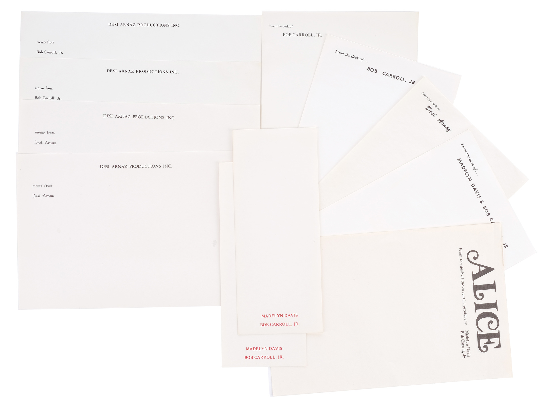 Lot # 83: Various Productions - Bob Carroll, Jr. Collection: Set of ...