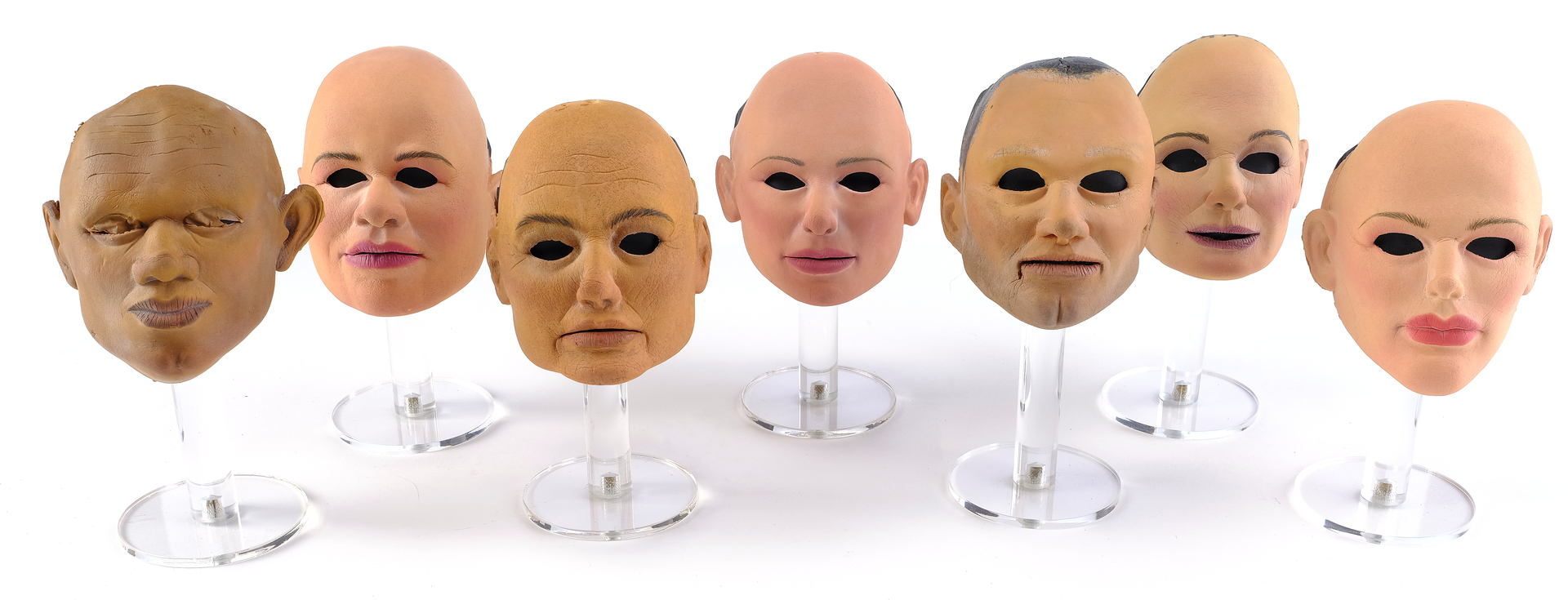 Lot # 1345: Team America: World Police (2004) - Set of Seven Puppet Faces