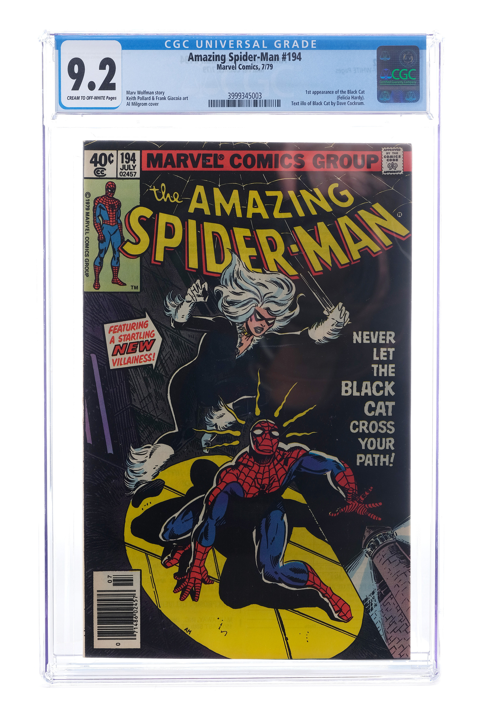 Lot # 1471: Marvel Comics - The Amazing Spider-Man No. 194 CGC 9.2