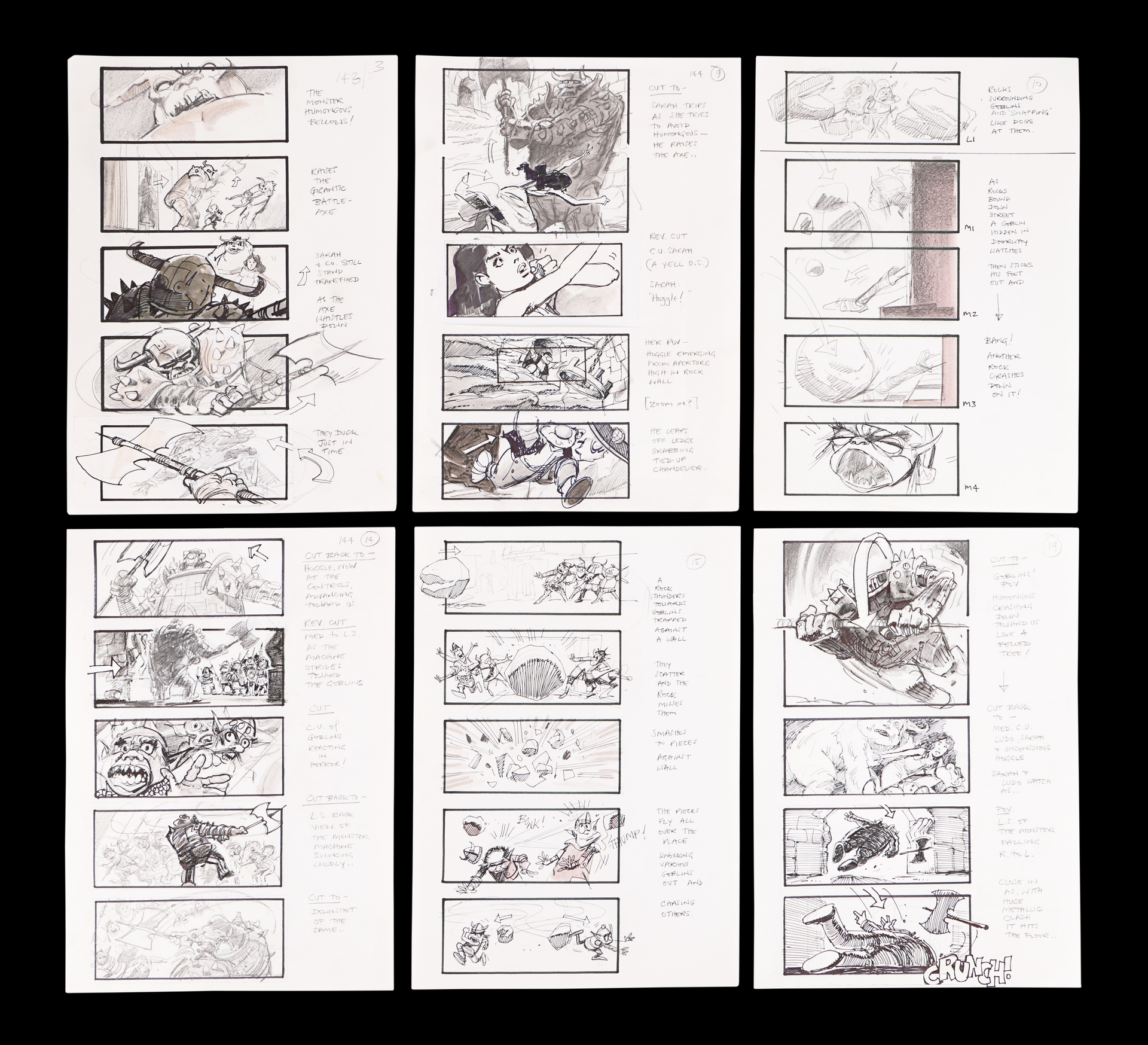 Lot # 893: Labyrinth (1986) - Martin Asbury Hand-drawn Pencil-and-ink ...