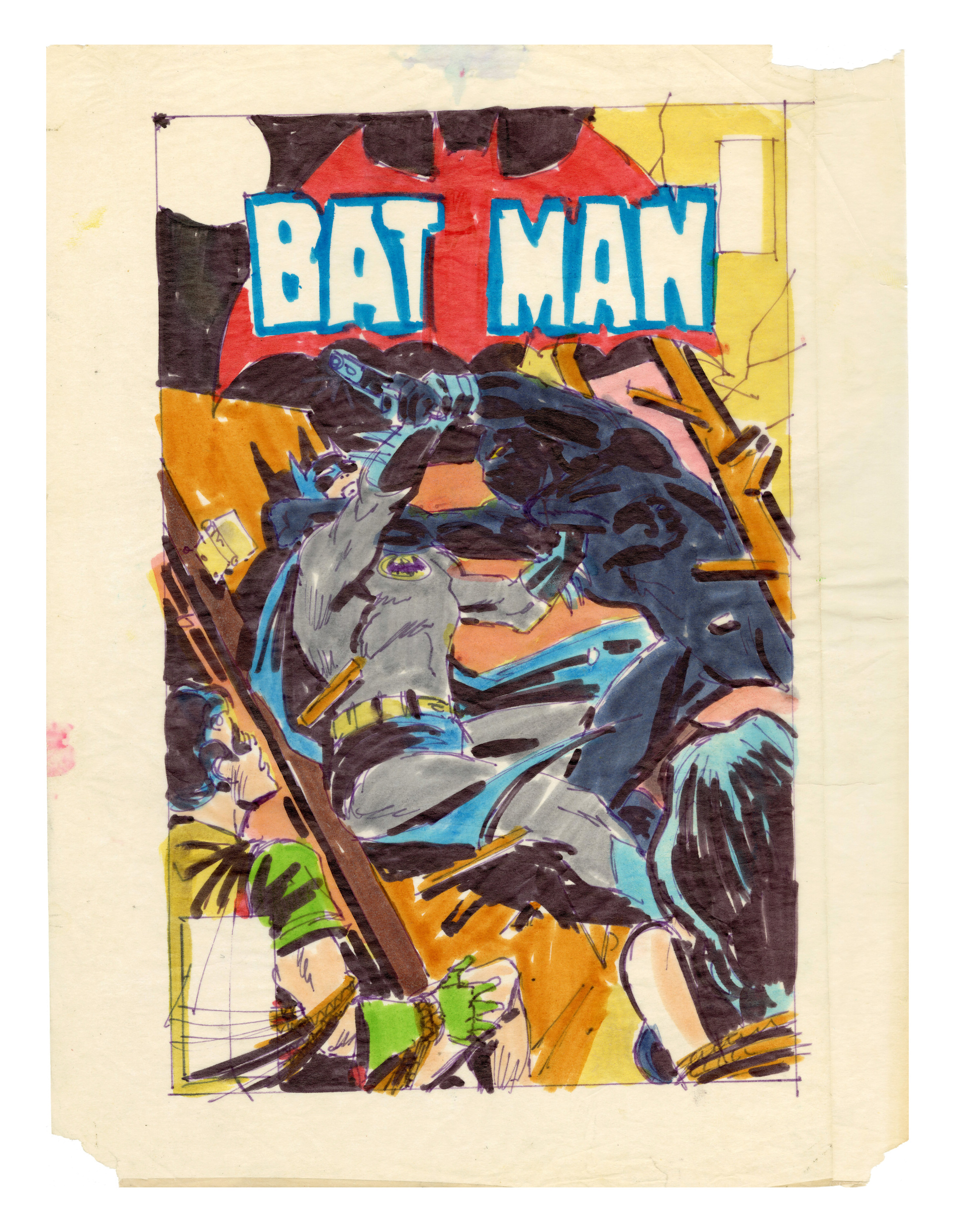 Lot # 1583: DC Comics - Batman No. 380 Final Cover Prelim by Ed Hannigan