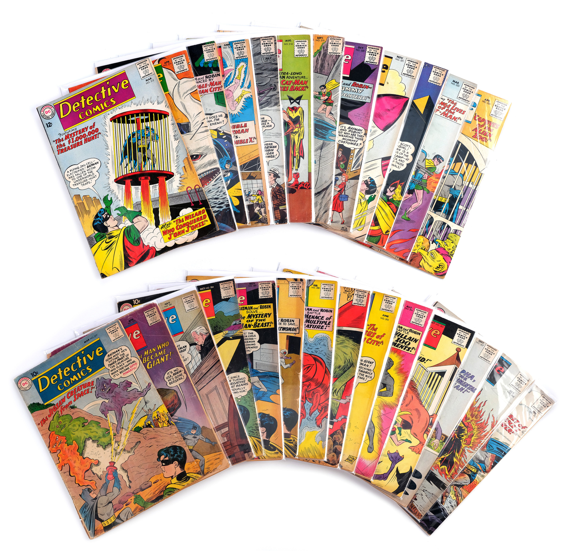 Lot # 1549: DC Comics - Detective Comics No. 277-326 [Qty. 27]