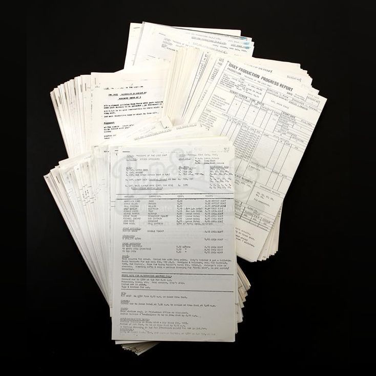 Complete Collection of Call Sheets and Production Reports | INDIANA ...
