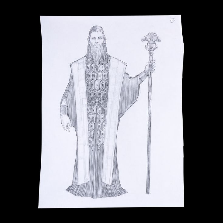 Mariano Diaz Hand-drawn King Priam (Peter OToole) Court Robe ...