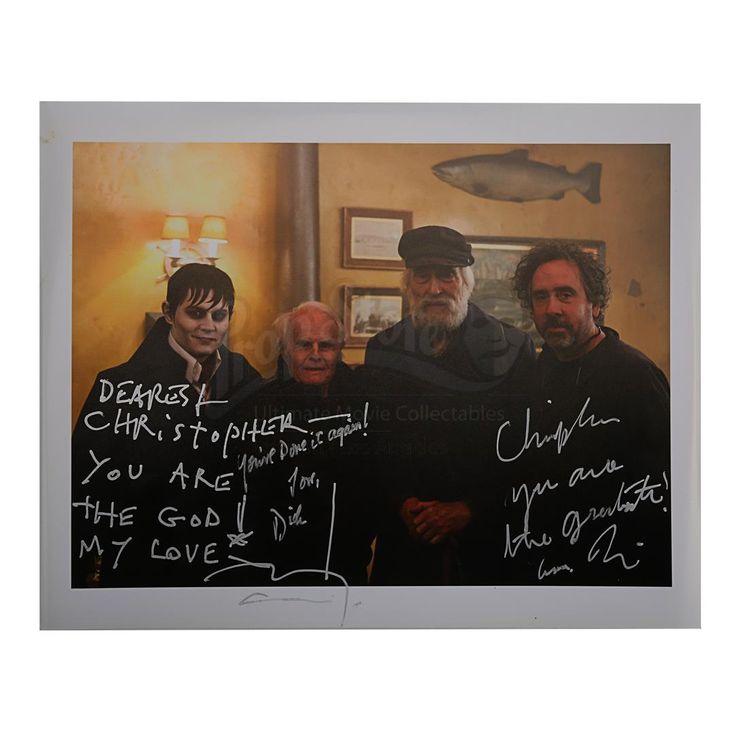 Sir Christopher Lee Estate Collection Tim Burton, Johnny Depp and ...