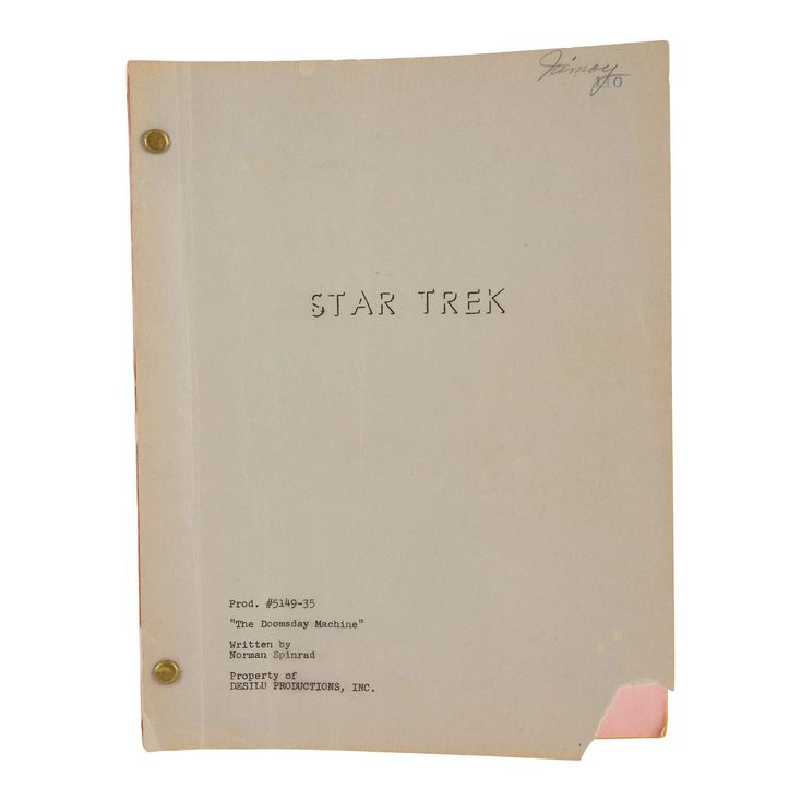 358. Leonard Nimoys Personal Script for Episode The Doomsday Machine ...