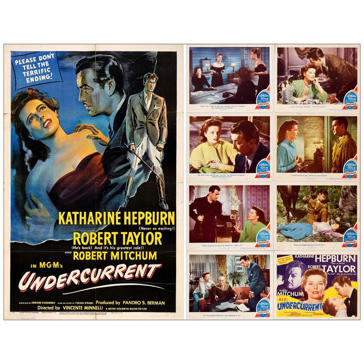 Lot # 871: UNDERCURRENT - One-Sheet & Lobby Card Set (8) (11 x 14 & 27 ...