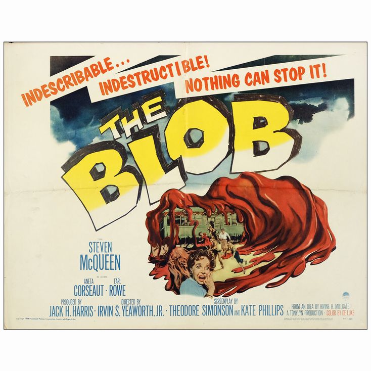 476. THE BLOB (1958) Half Sheet (22 x 28) Fine Folded | BLOB, THE (1958)