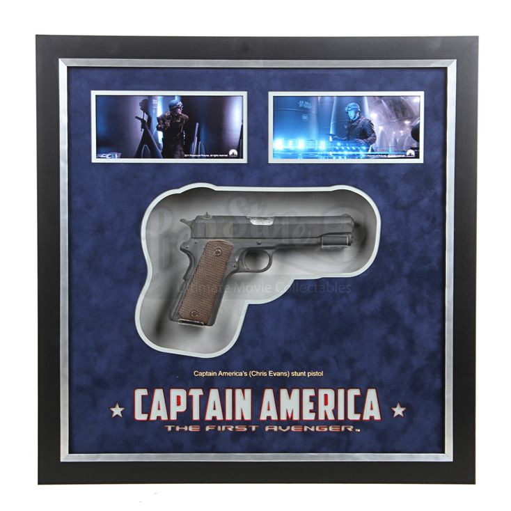 Captain America (Chris Evans) Stunt Pistol Display | CAPTAIN AMERICA ...